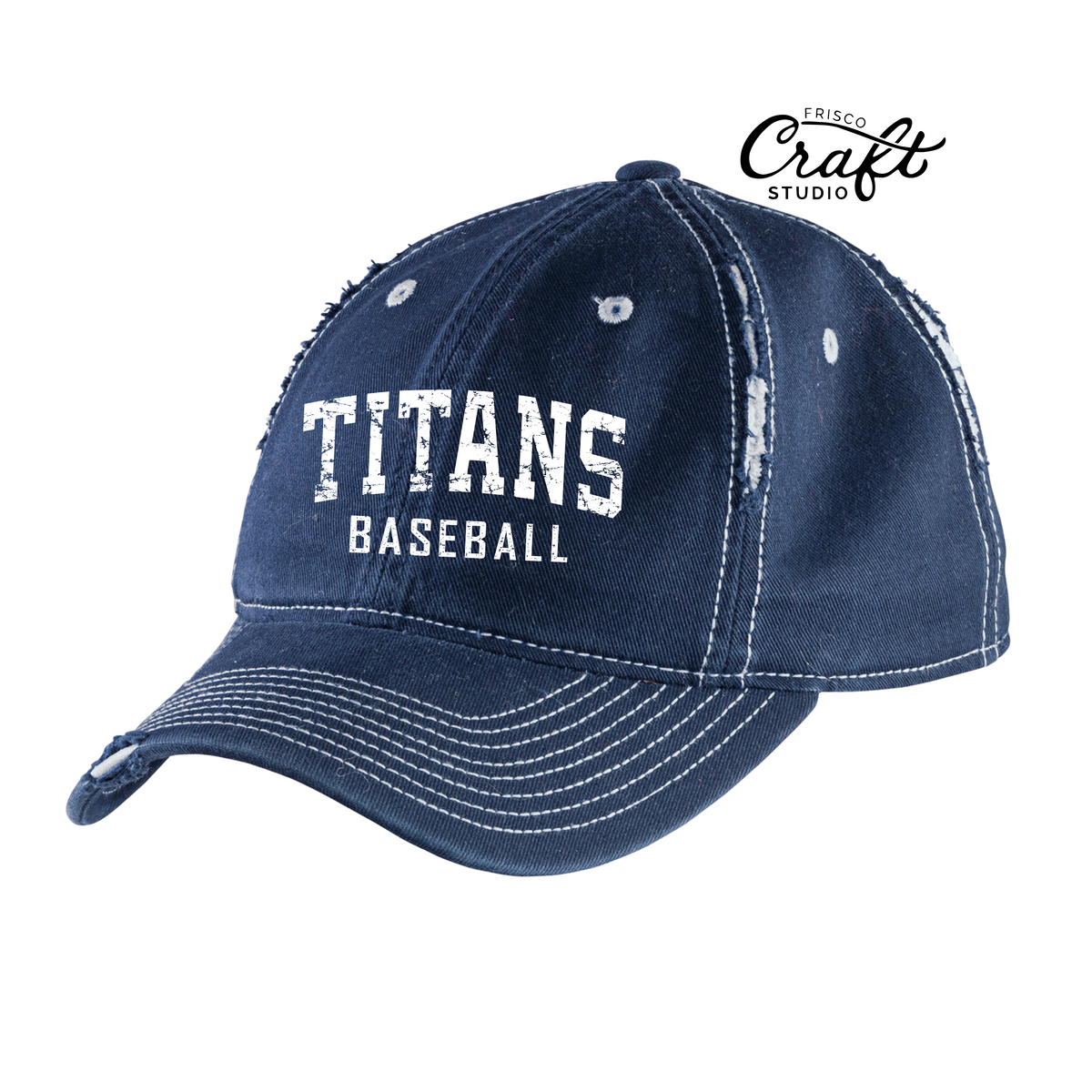Centennial Baseball Hat - Distressed Titans Baseball – Frisco Craft Studio