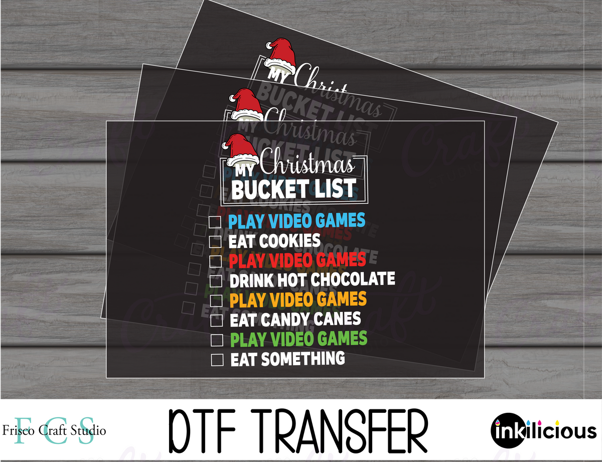 Christmas Bucket List DTF – Frisco Craft Studio
