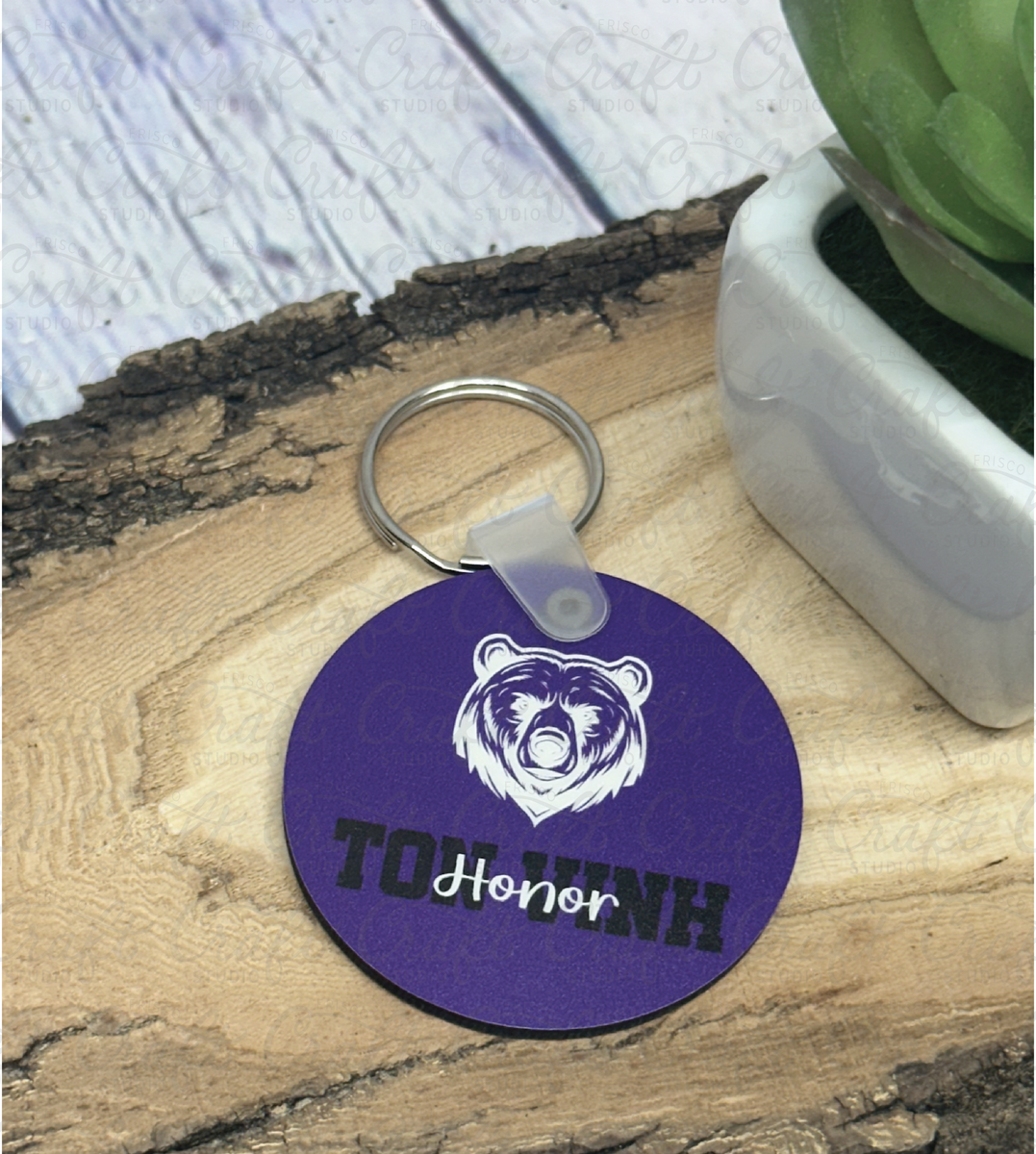 Purple House Keychain- 2" – Frisco Craft Studio