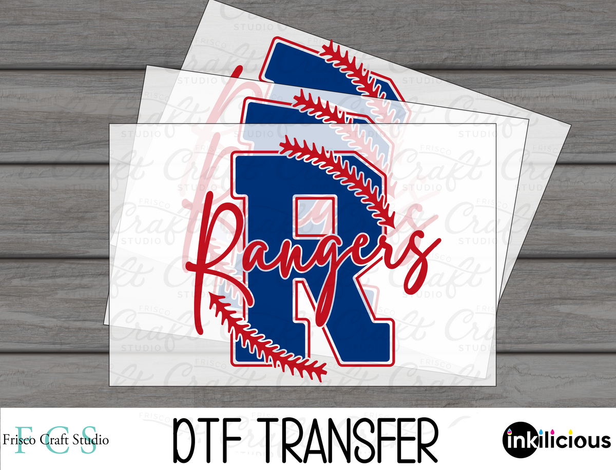 Baseball R Rangers DTF – Frisco Craft Studio