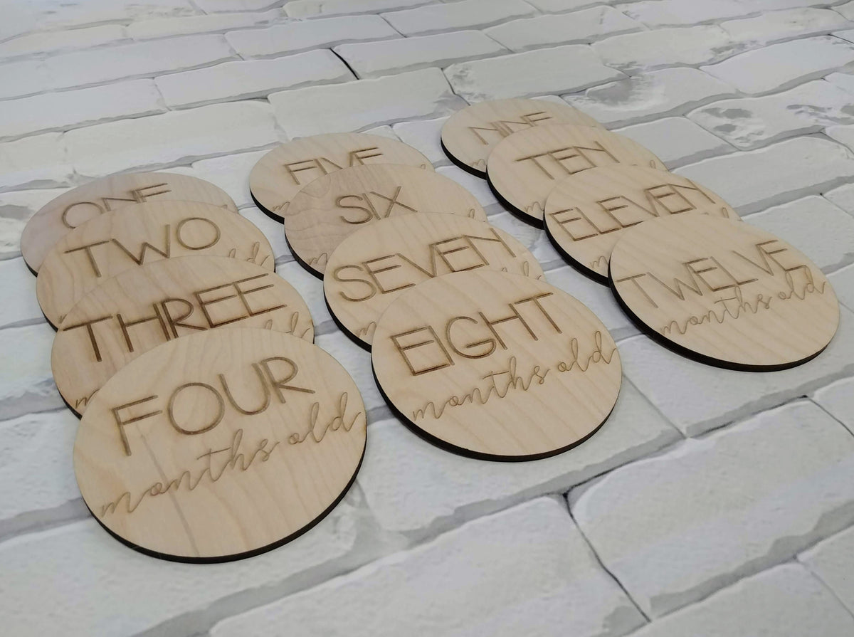 Baby's Monthly Milestone Disks – Frisco Craft Studio